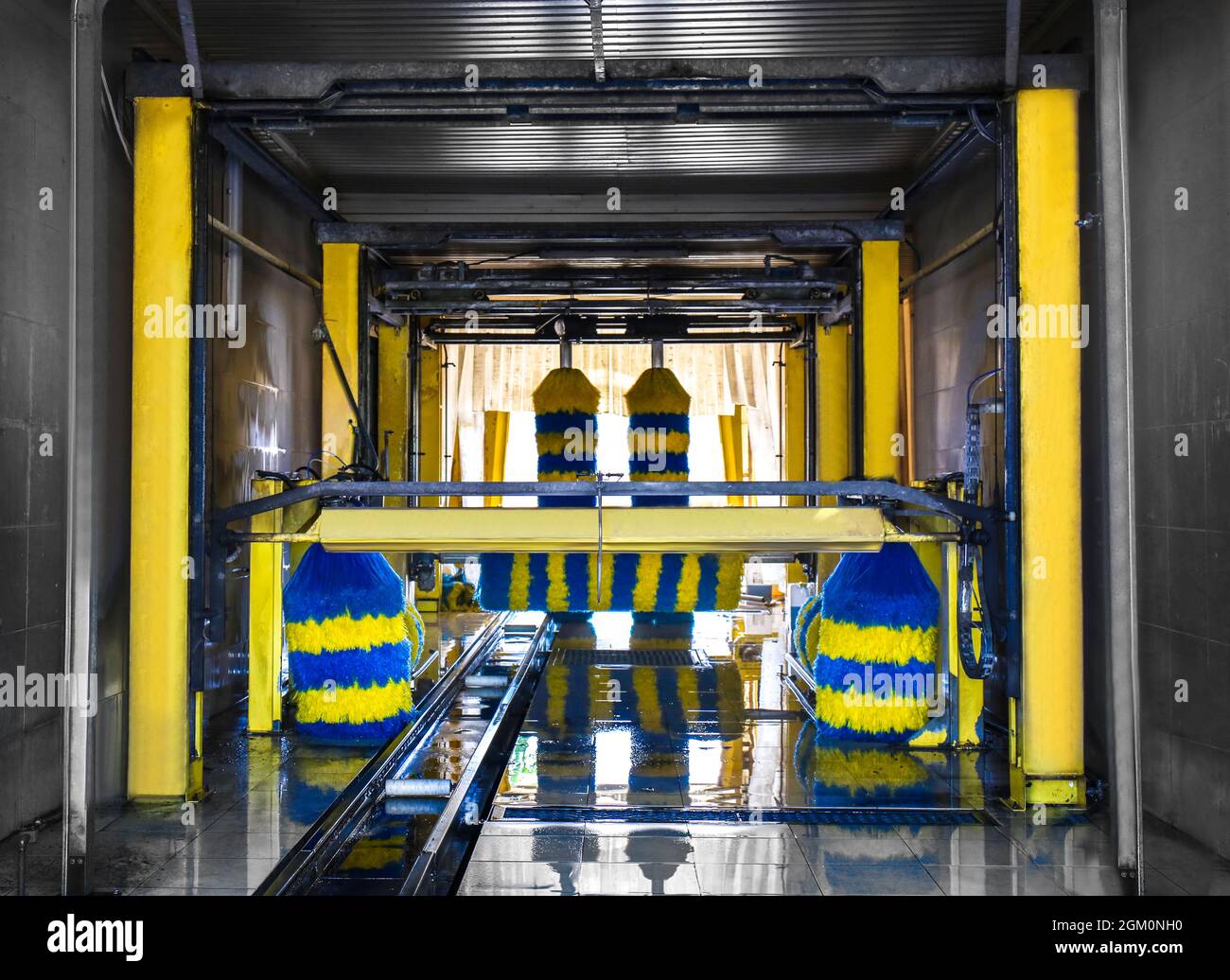 View of automatic car wash Stock Photo - Alamy