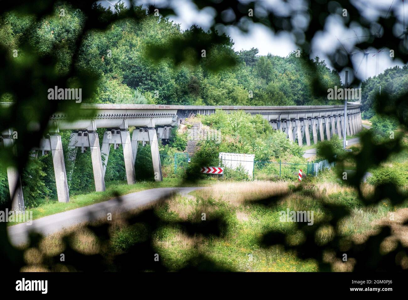Lathen, Germany. 30th July, 2021. The decommissioned Emsland Transrapid ...