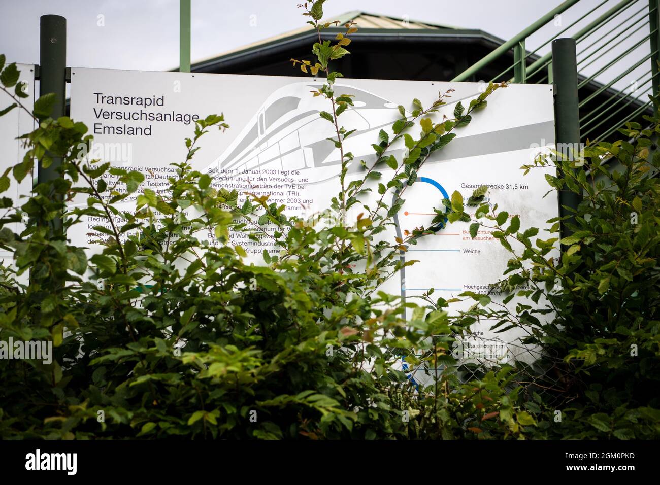 Lathen, Germany. 30th July, 2021. A sign informing about the ...