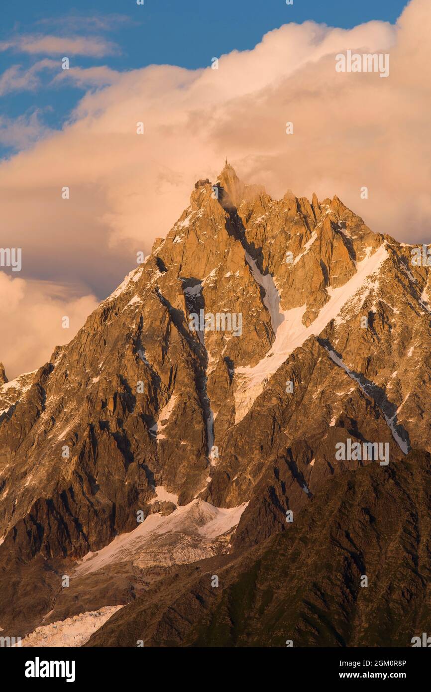 FRANCE HAUTE-SAVOIE (74) CHAMONIX, PEAK OF MIDI, MONT-BLANC MASSIF ...