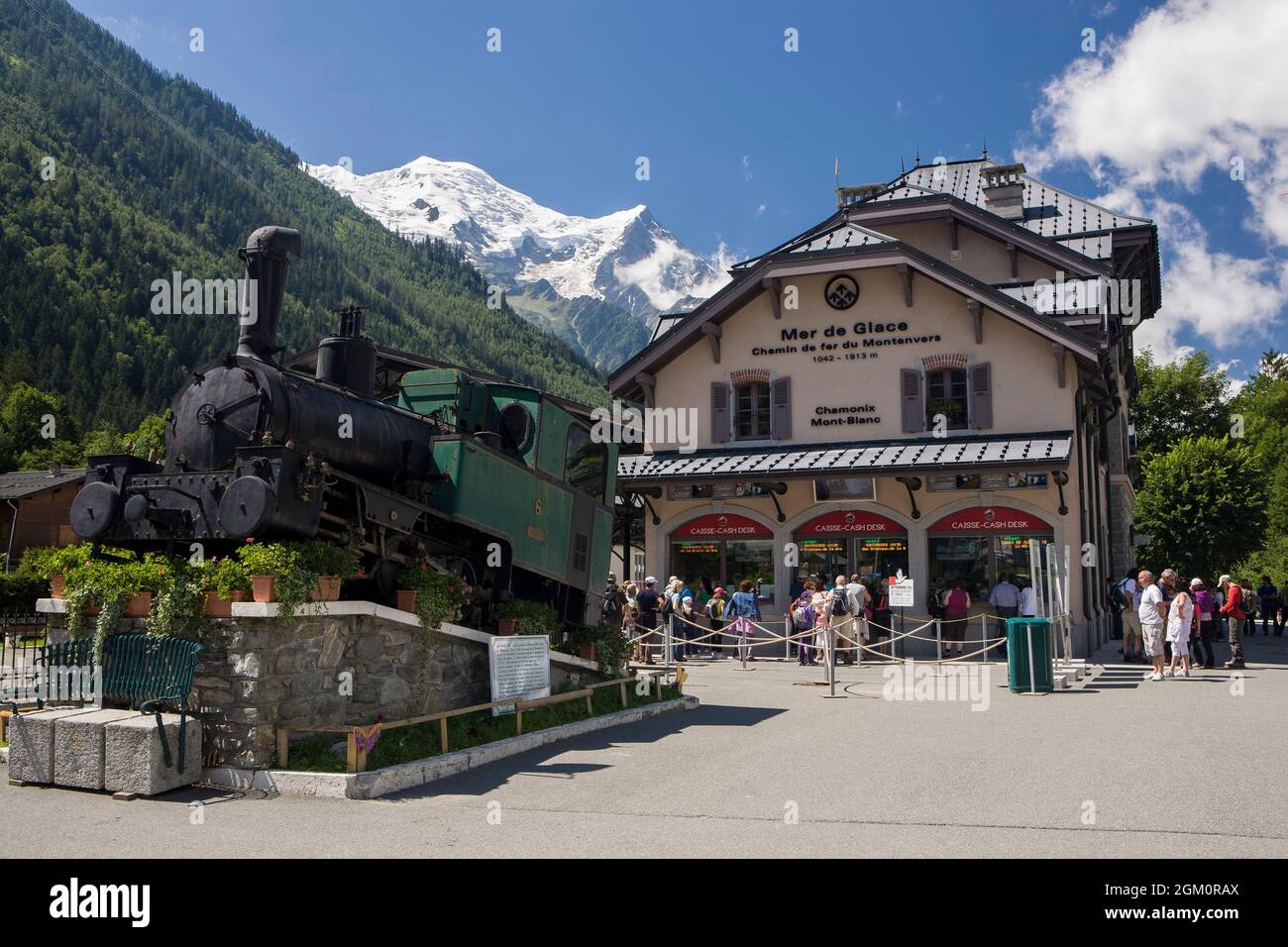 FRANCE HAUTE-SAVOIE (74) CHAMONIX, TRAIN STATION OF THE MER DE GLACE ...