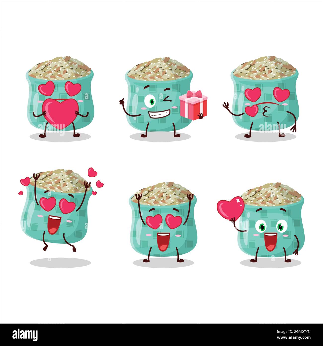 Dried rosemary cartoon character with love cute emoticon. Vector ...