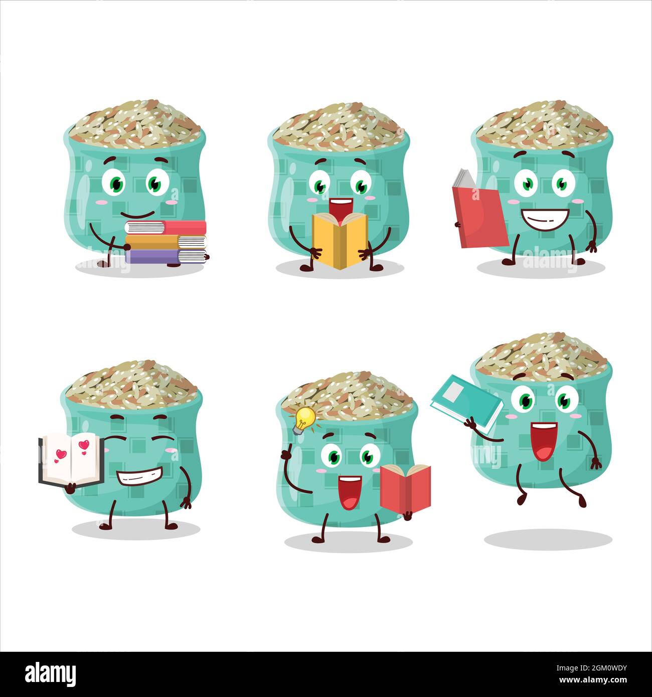 A picture of dried rosemary cartoon character concept reading an ...