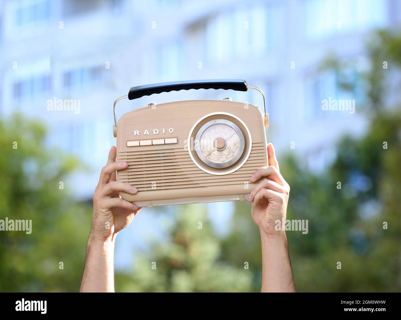 Person Listening To Transistor Radio High Resolution Stock Photography ...