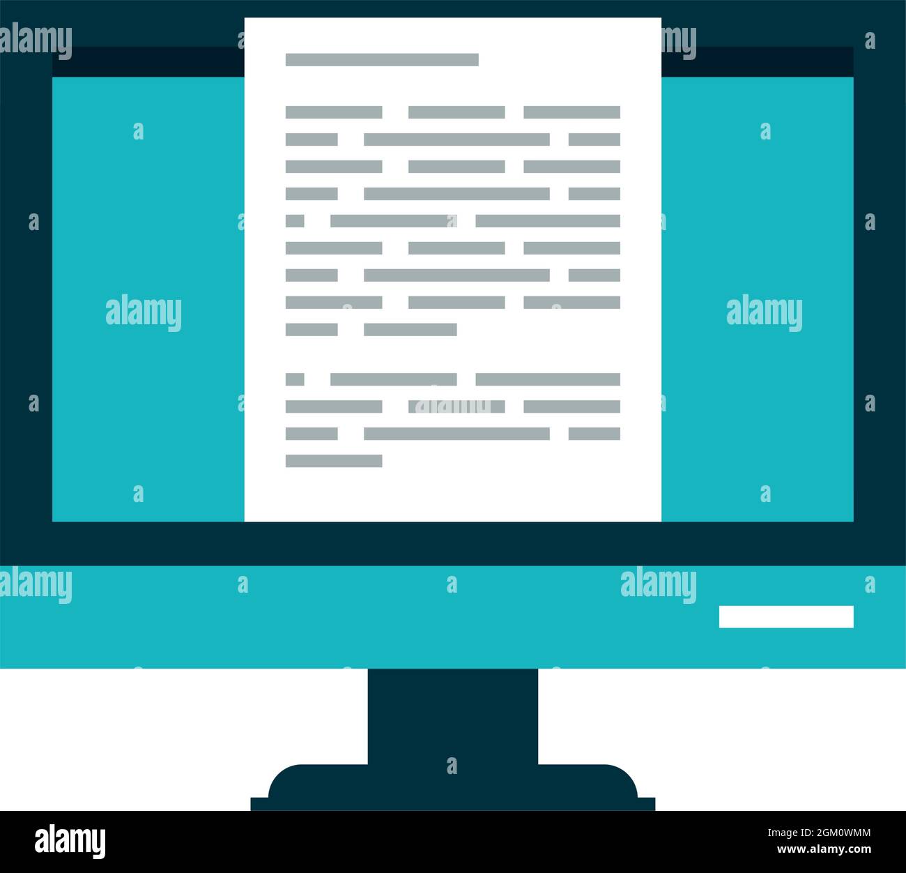 desktop with document Stock Vector Image & Art - Alamy