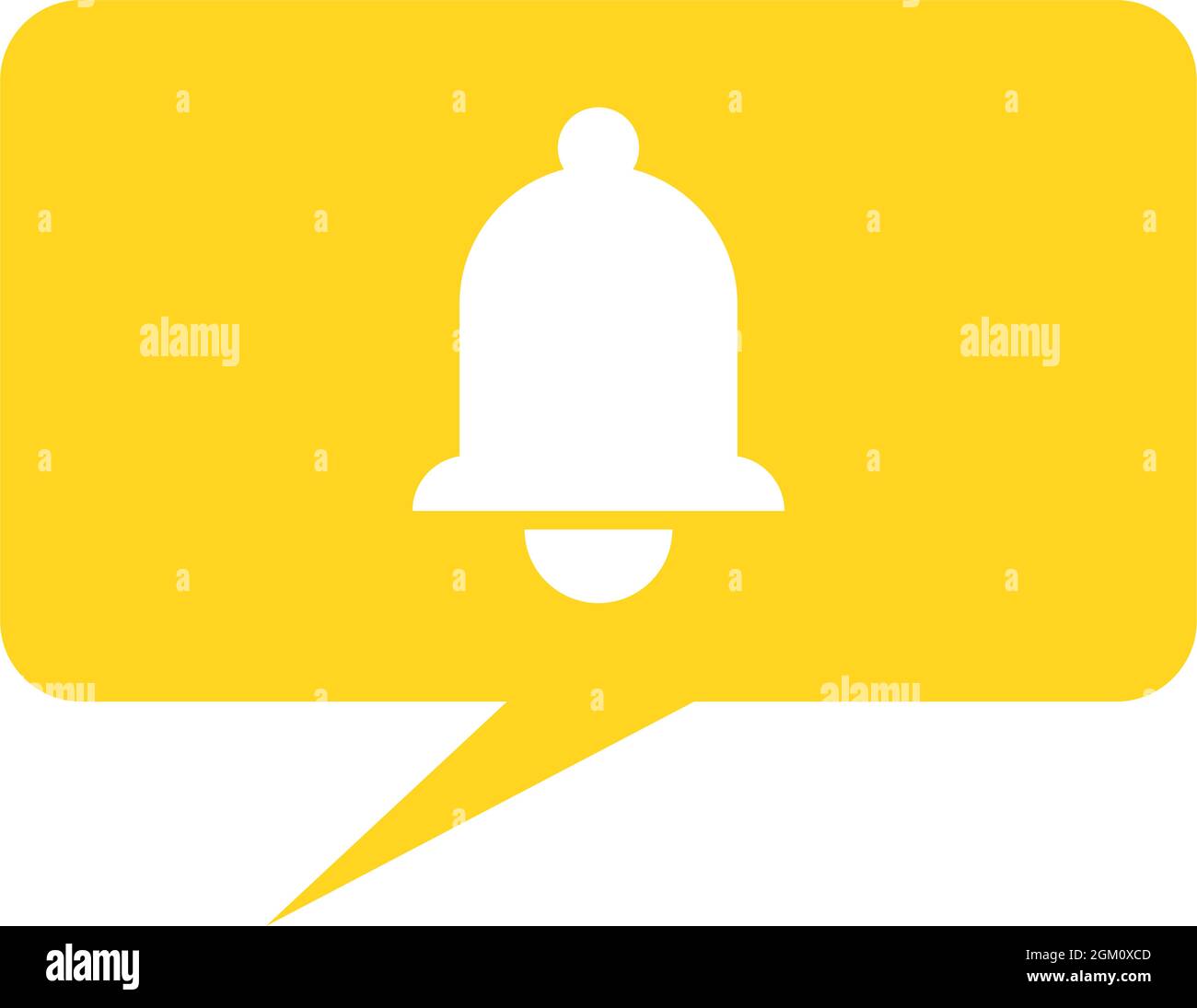 speech bubble with bell Stock Vector Image & Art - Alamy