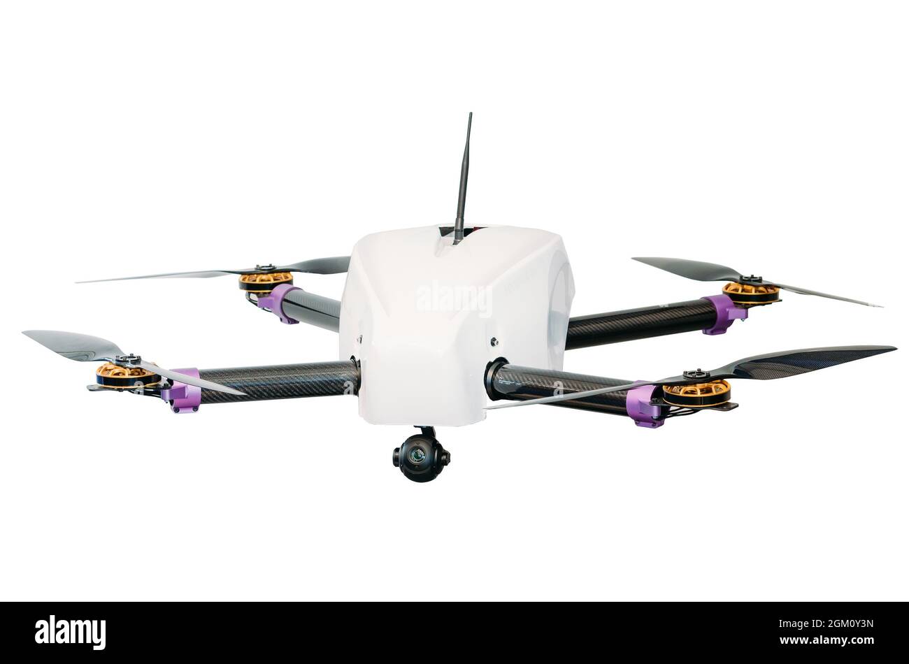 Drone with four screws isolate on white background Stock Photo - Alamy