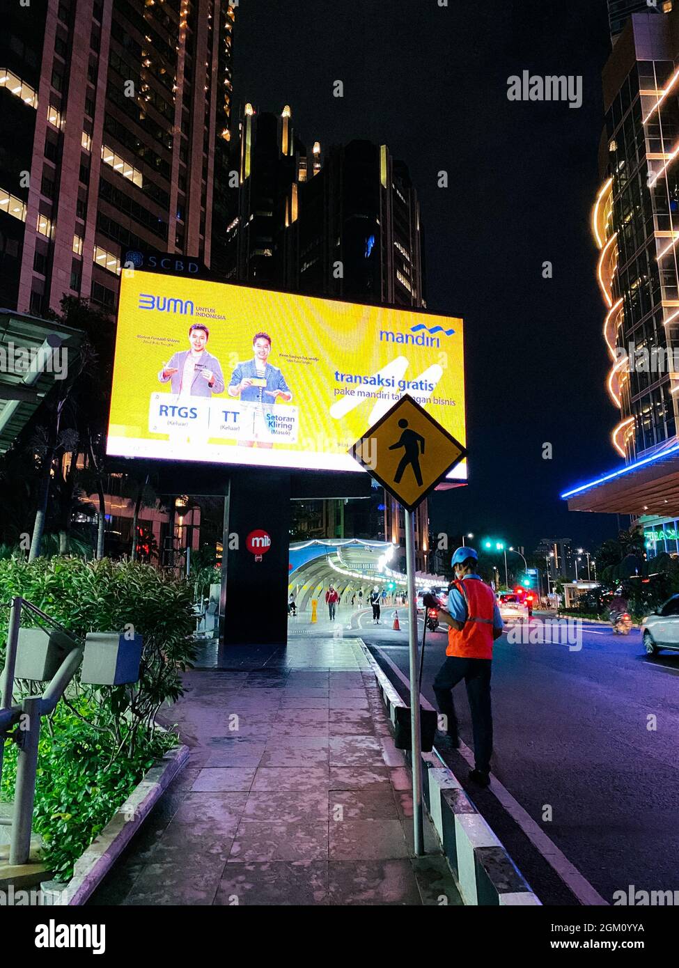JAKARTA, INDONESIA - Jul 14, 2021: A billboard with an advertisement in ...