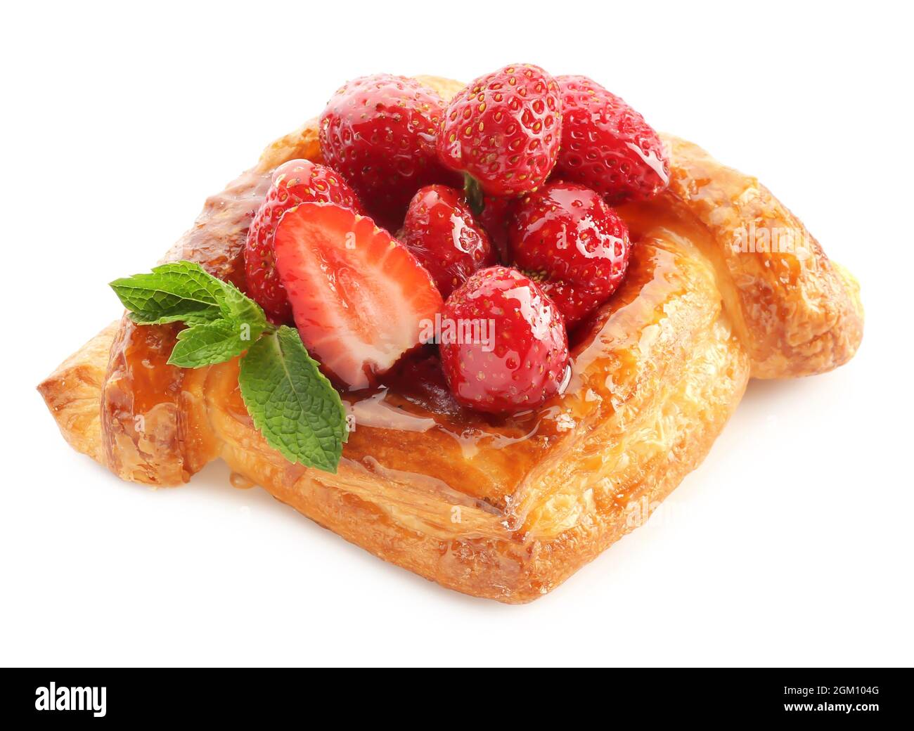 Delicious pastry on white background Stock Photo - Alamy
