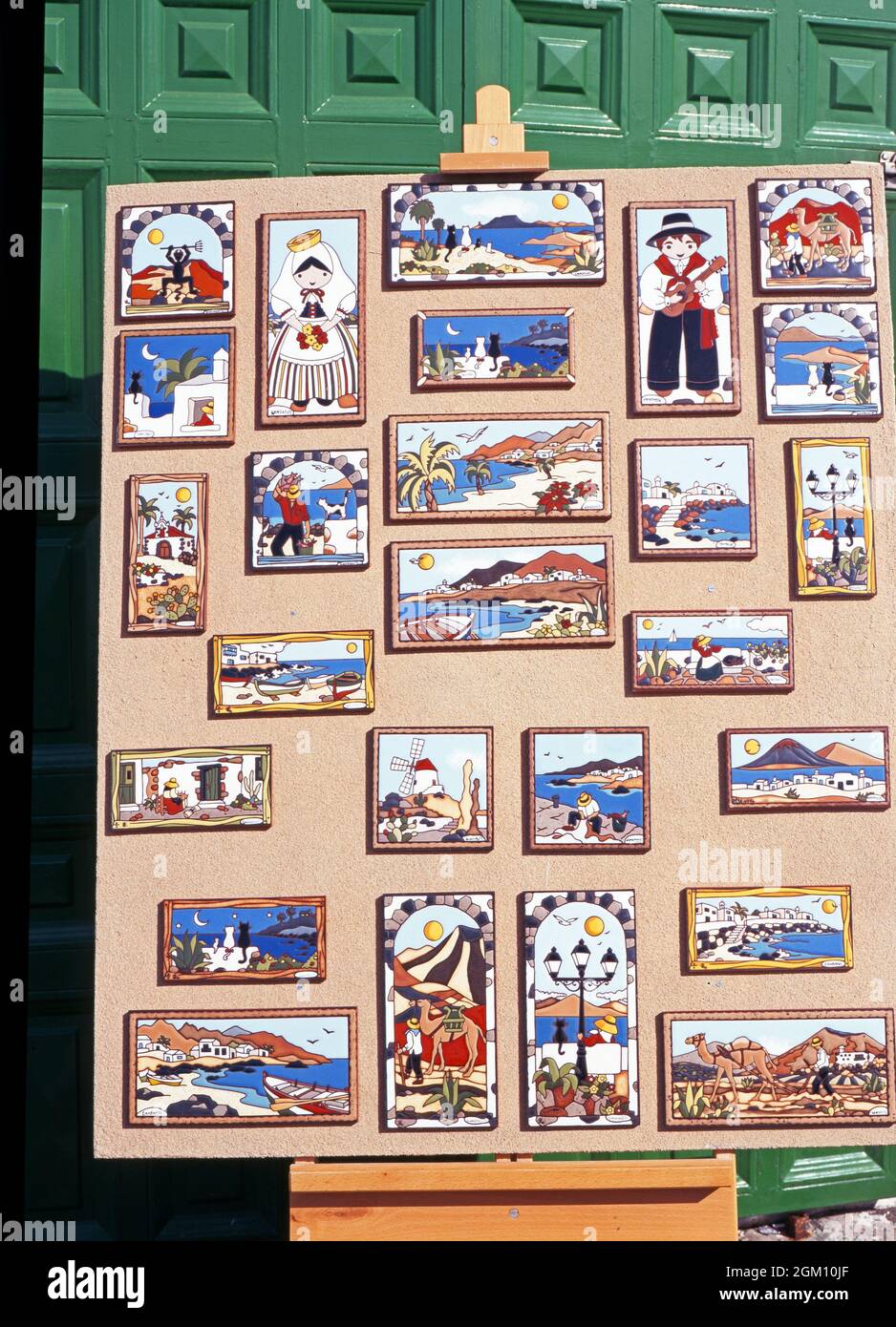 Ceramic tiles for sale outside shop, Teguise, Lanzarote, Spain Stock ...