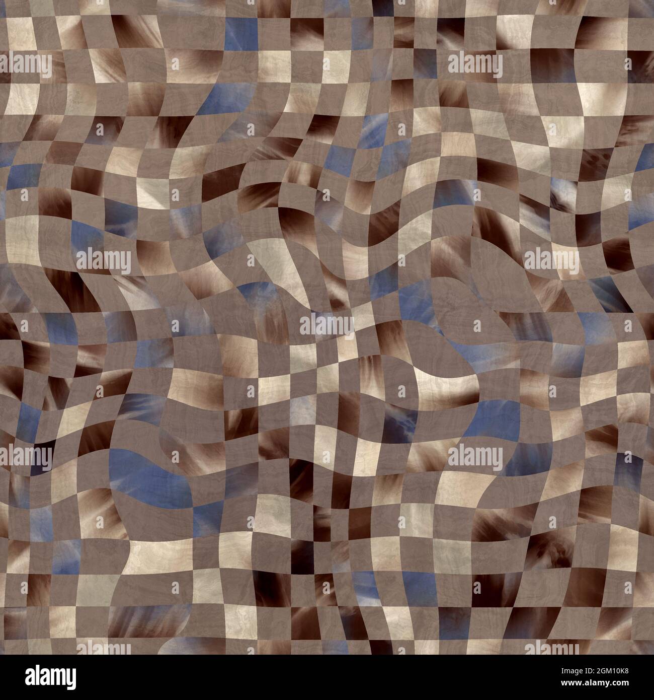 Seamless abstract wavy distorted check pattern for print Stock Photo ...