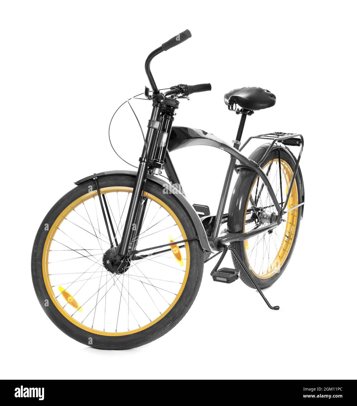 New stylish bicycle on white background Stock Photo - Alamy