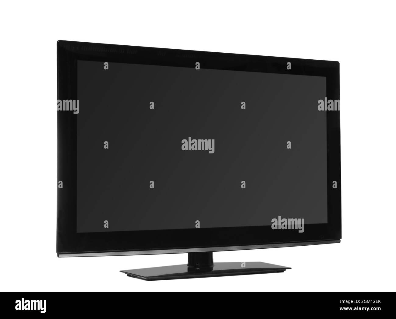 Modern monitor on white background Stock Photo - Alamy