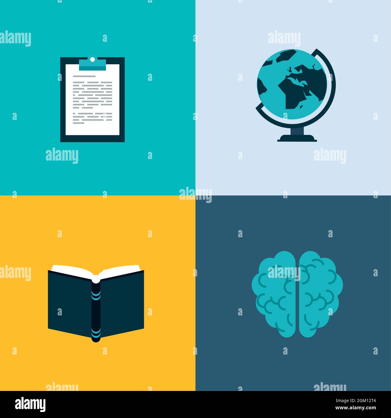 four education concept icons Stock Vector Image & Art - Alamy