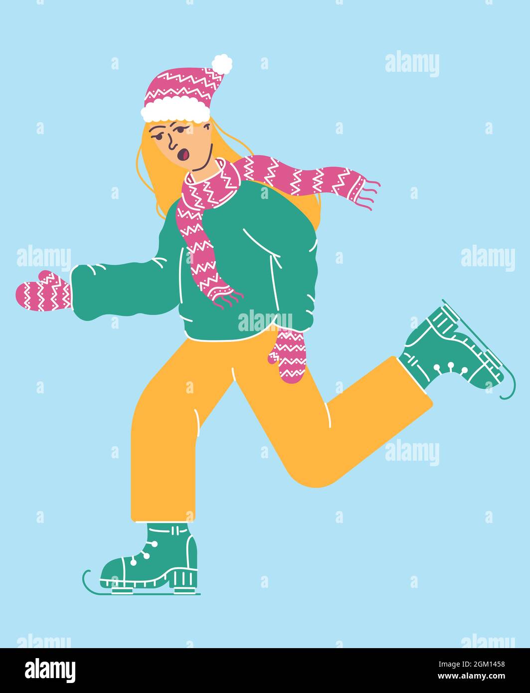 simple Female character in a flat style Stock Vector Image & Art - Alamy