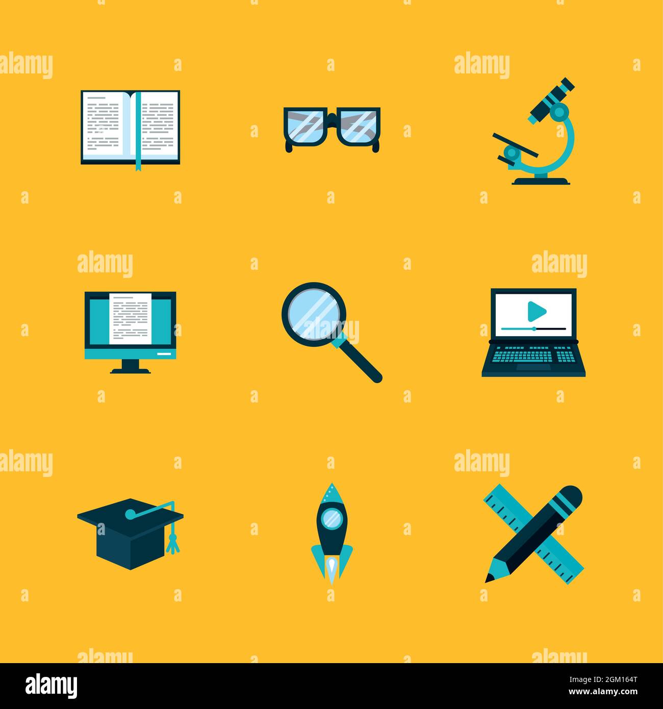 nine education concept icons Stock Vector Image & Art - Alamy