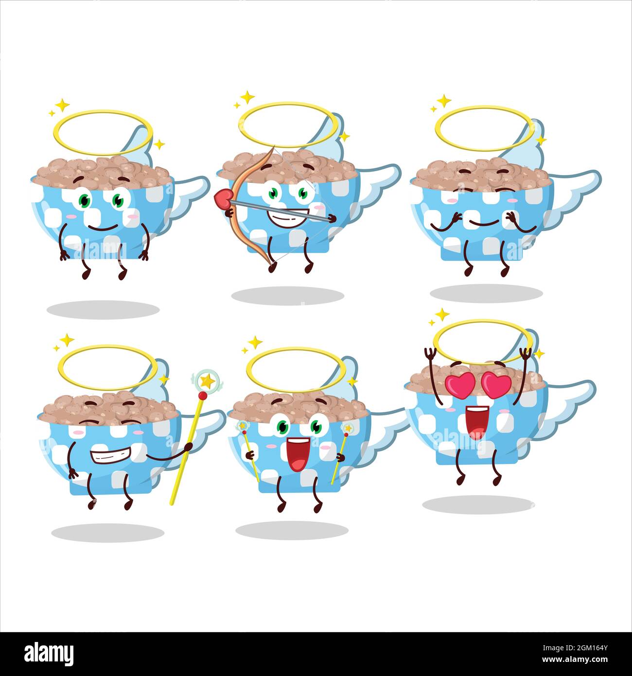 Pinto beans cartoon designs as a cute angel character. Vector ...