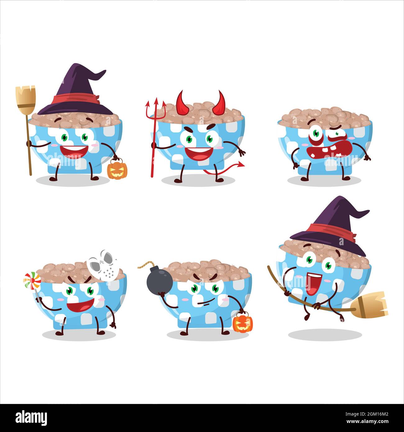 Halloween expression emoticons with cartoon character of pinto beans ...