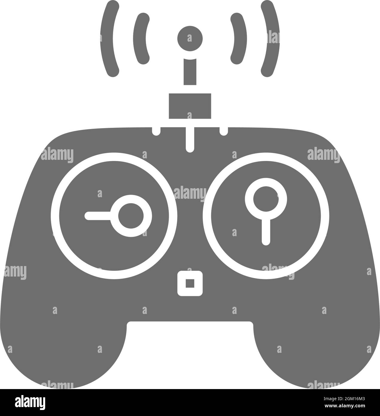 Control panel for drone, remote controller, gamepad grey icon Stock ...