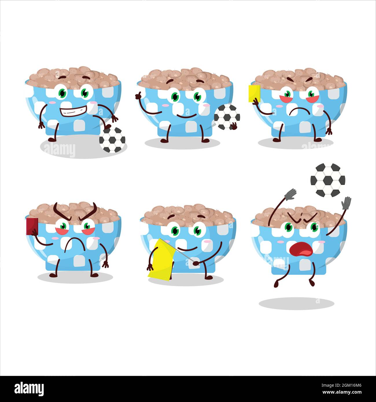 Pinto beans cartoon character working as a Football referee. Vector ...