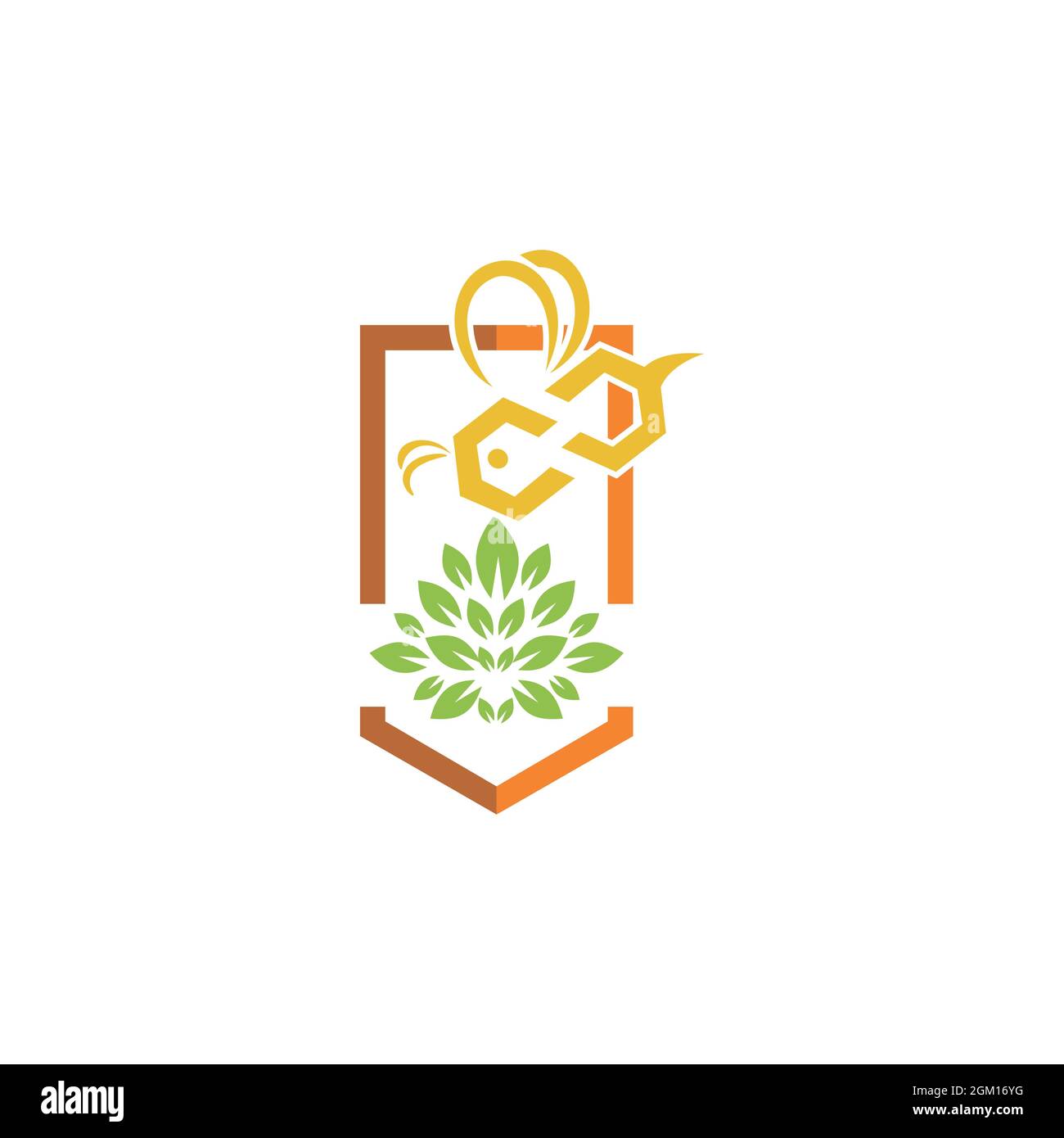 Creative bee logo hi-res stock photography and images - Alamy