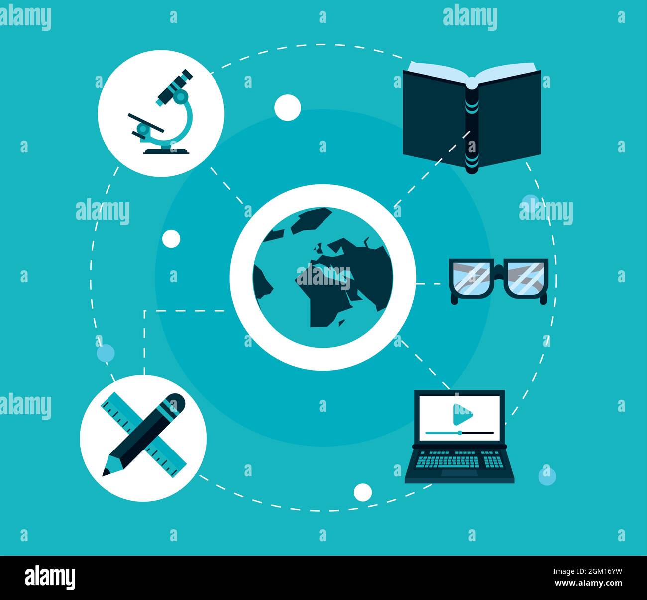 six education concept icons Stock Vector Image & Art - Alamy
