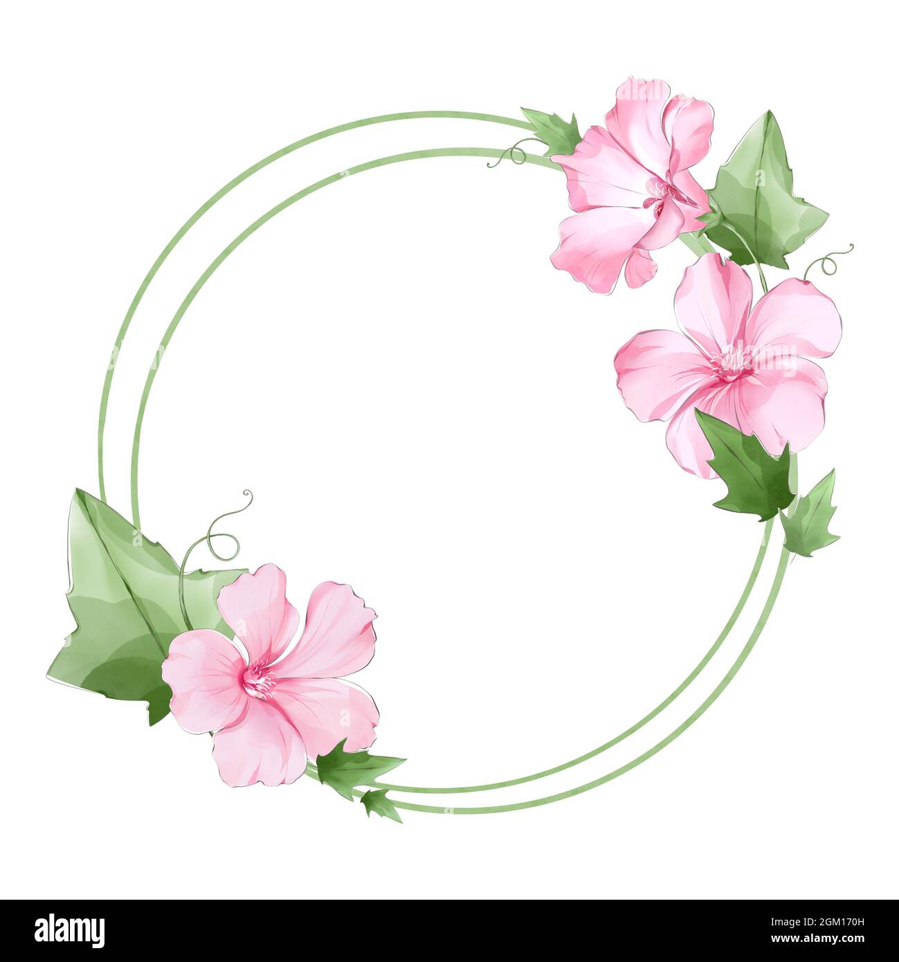 Round frame with a crown Stock Photo - Alamy