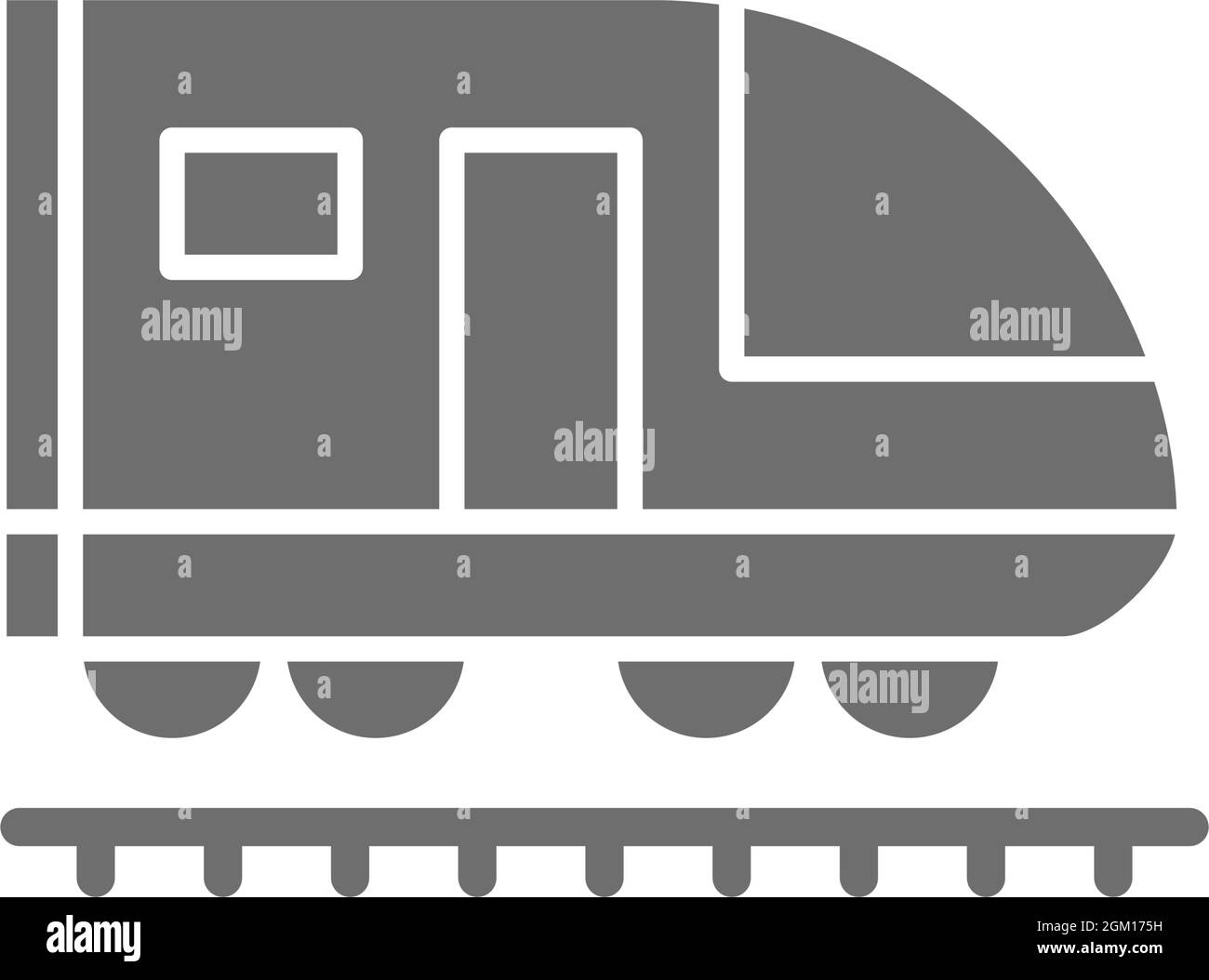 Train, subway, locomotive, railroad grey icon. Isolated on white ...