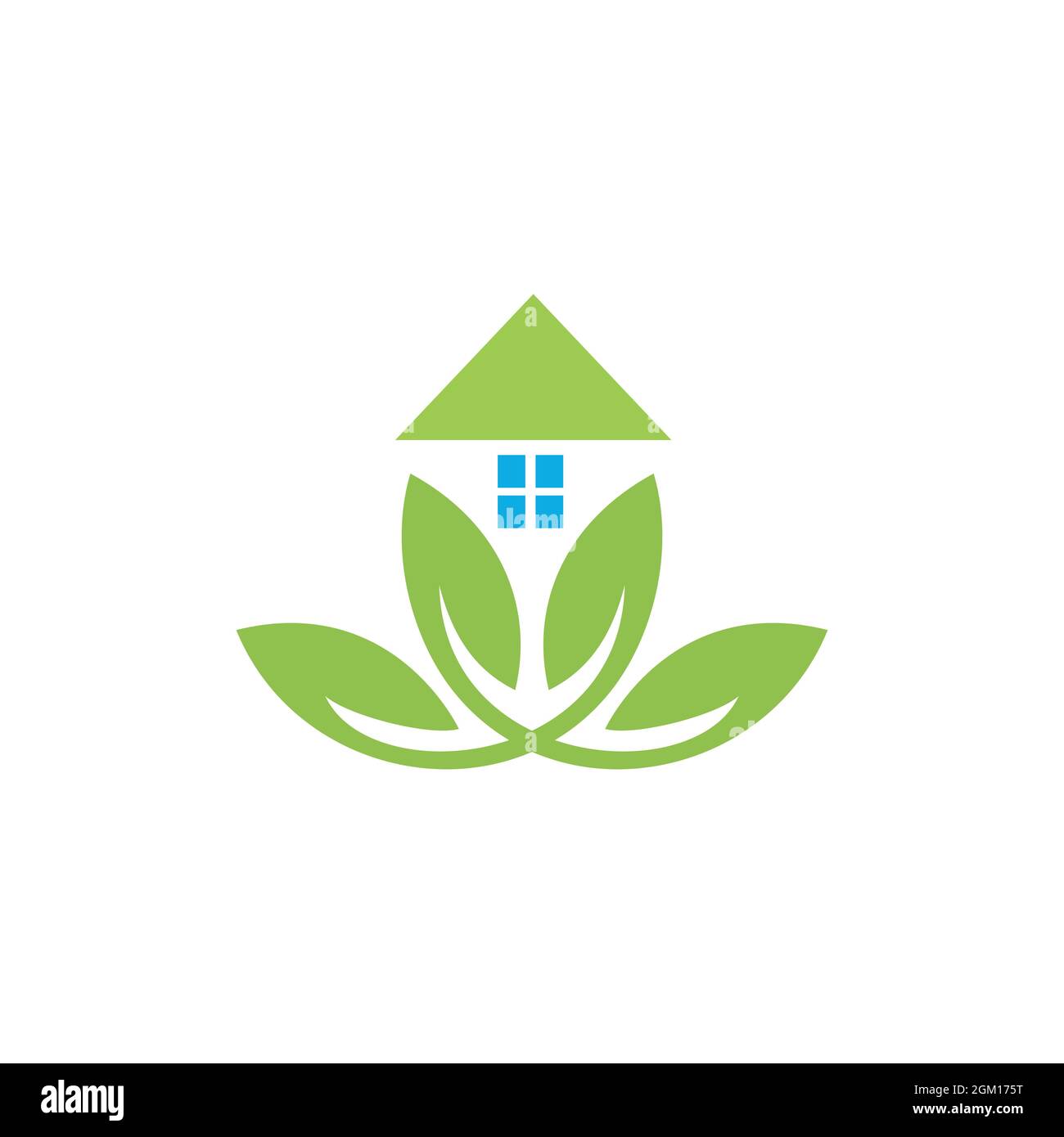 Leaf home logo Cut Out Stock Images & Pictures - Alamy