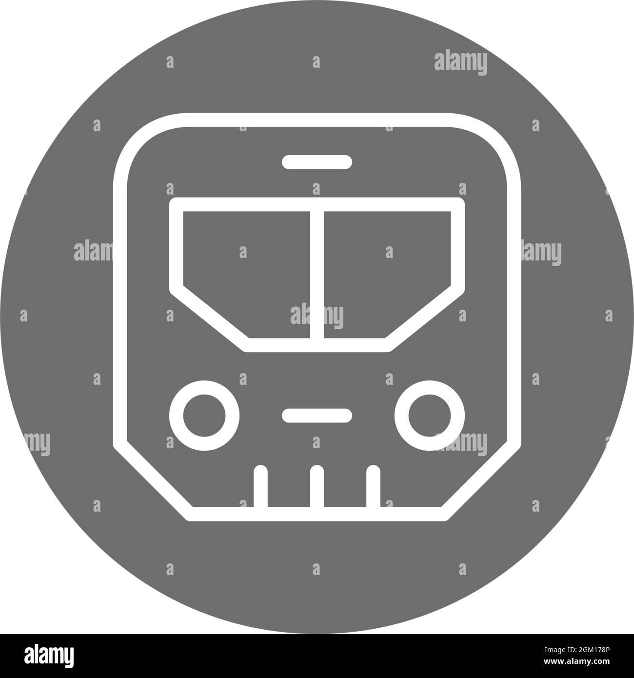 Subway sign, metro, underground transport, train grey icon Stock Vector ...