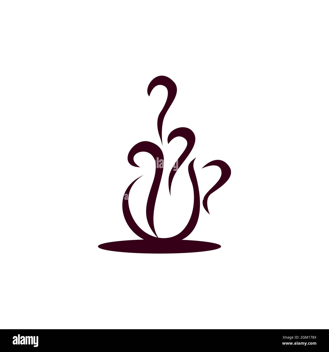 abstract stylish coffee cup logo icon flat concept vector graphic ...