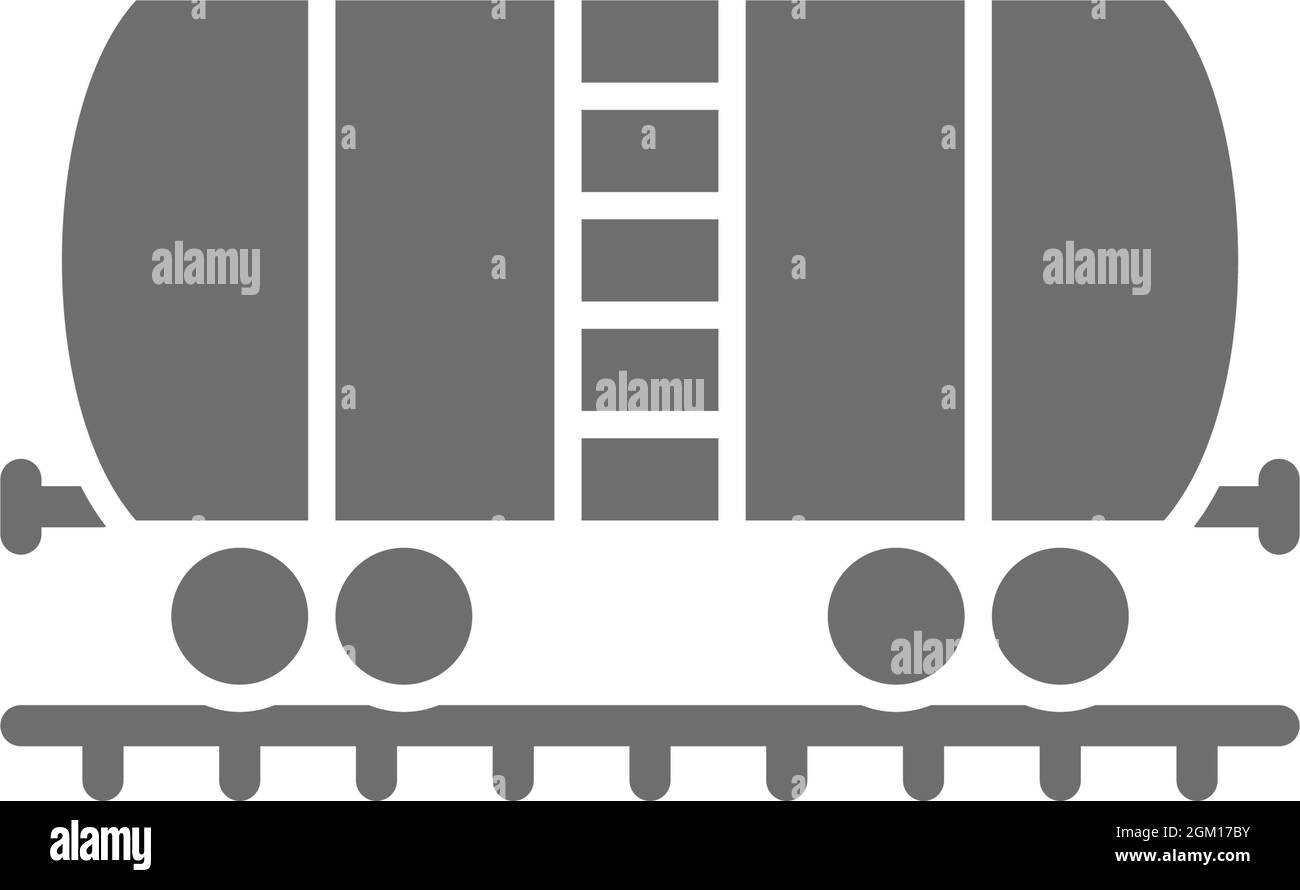 Oil tank on rails, cargo wagon vicon Stock Vector Image & Art - Alamy
