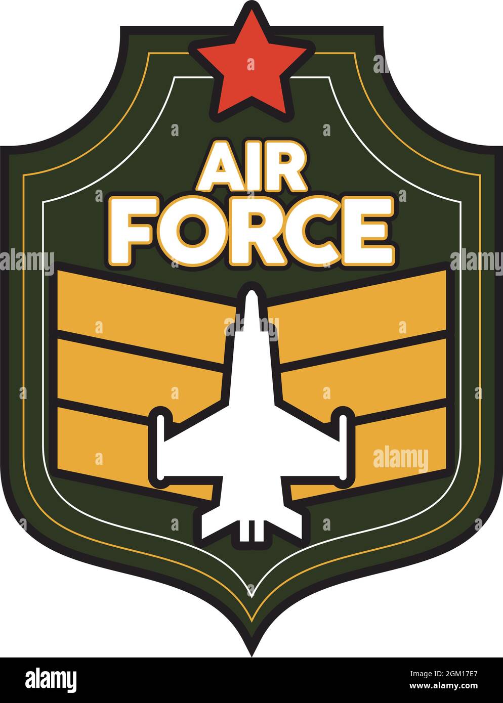 airforce shield with stripes Stock Vector Image & Art - Alamy