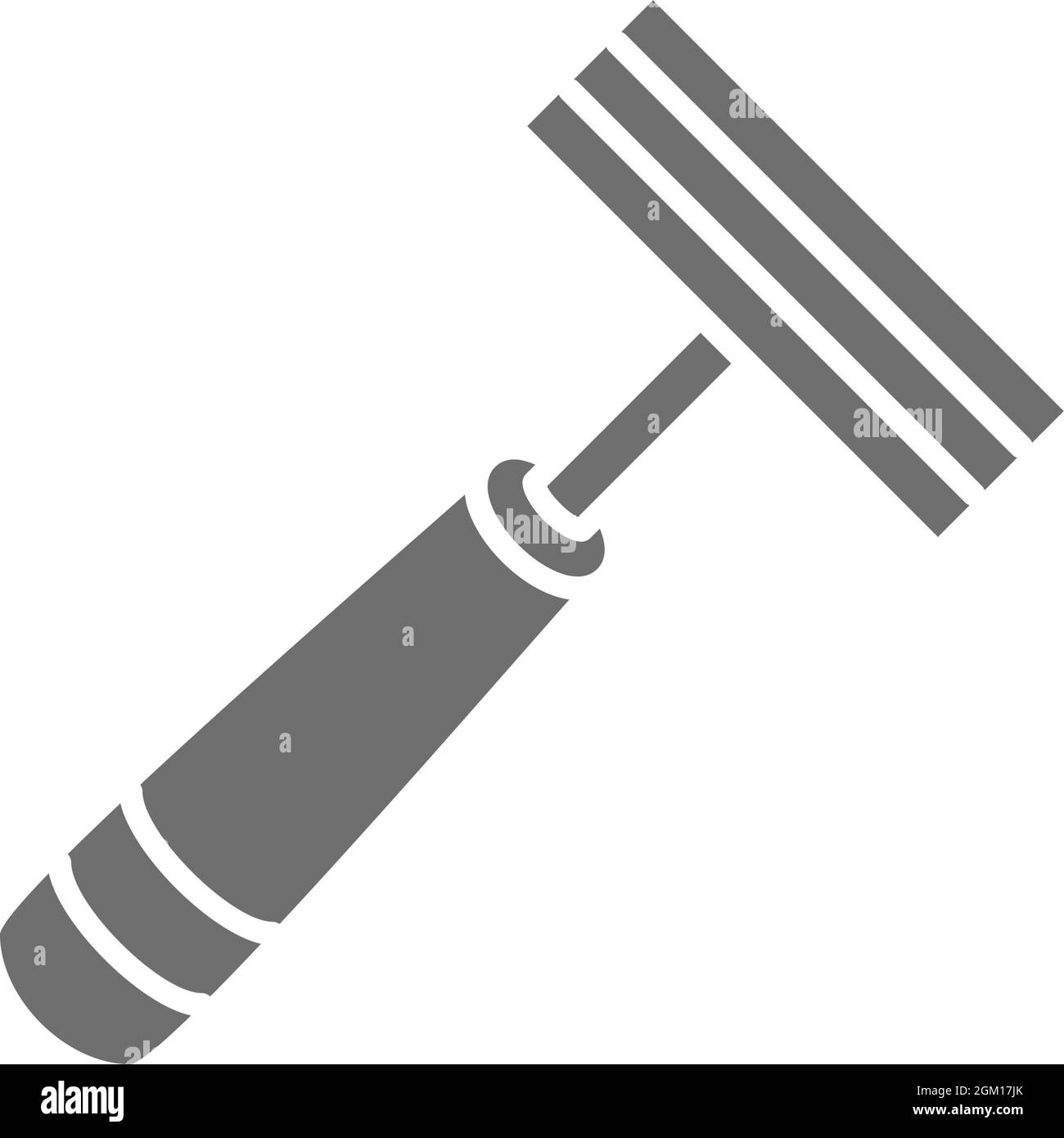 Disposable razor, shaving machine grey icon. Isolated on white ...