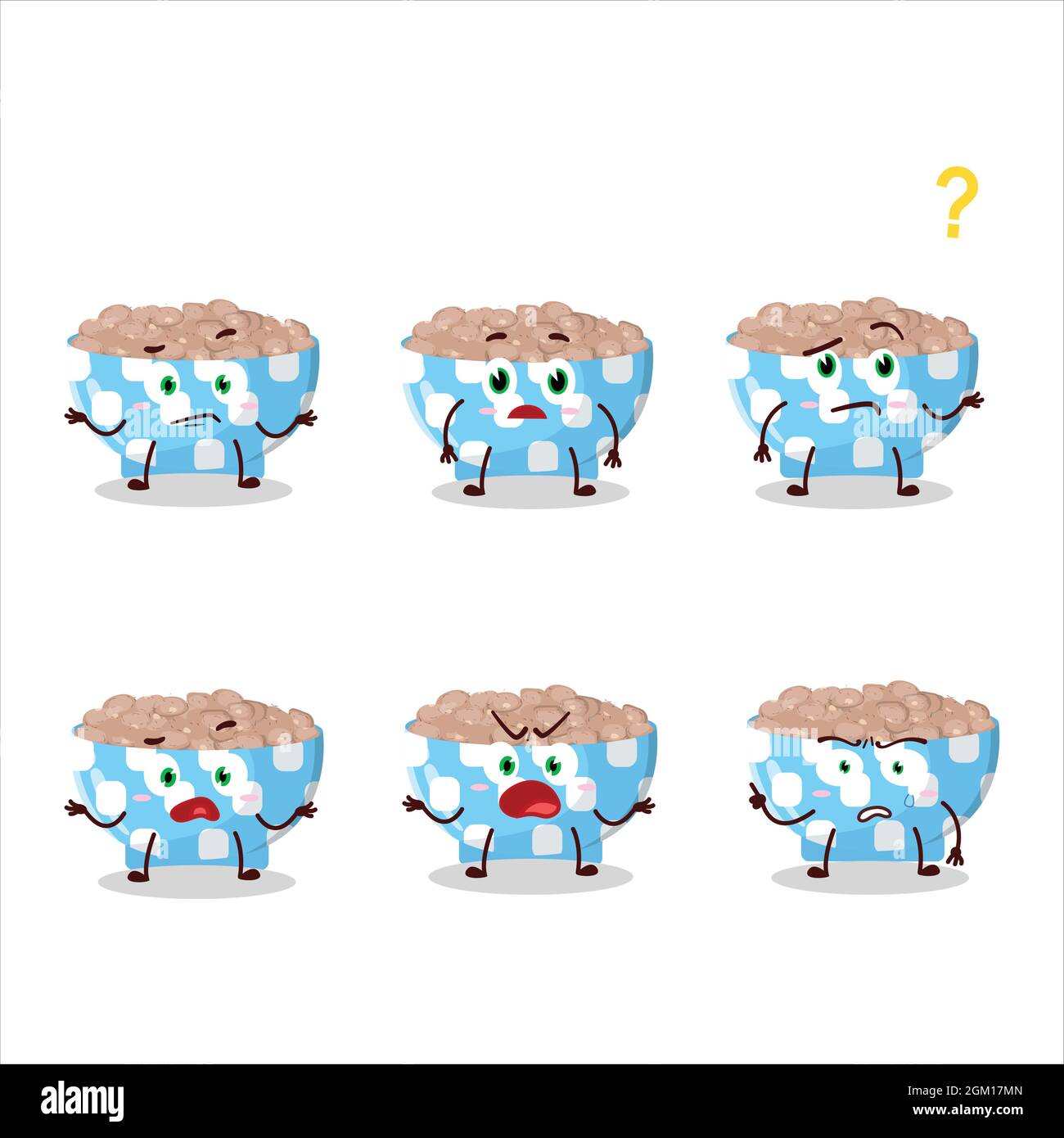 Cartoon character of pinto beans with what expression. Vector ...