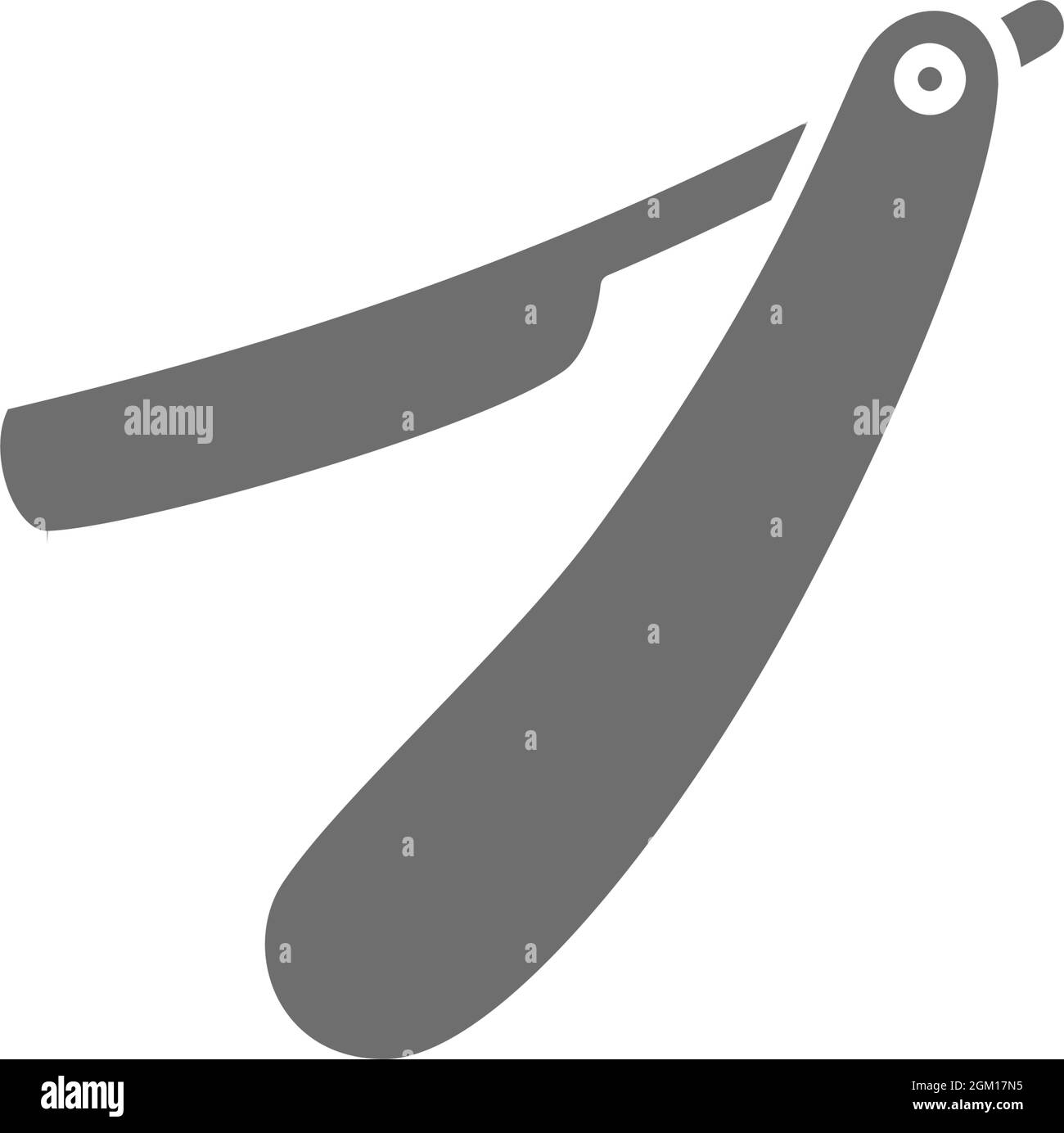 Straight razor vector illustration isolated Black and White Stock ...