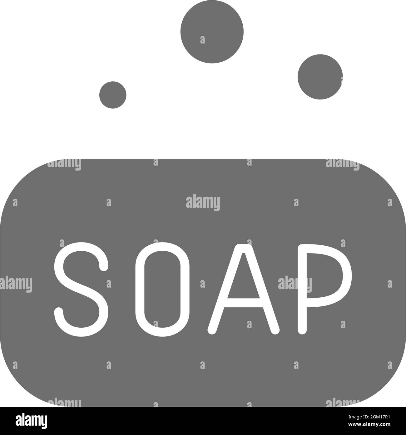Soap bar, hygiene grey icon. Isolated on white background Stock Vector ...