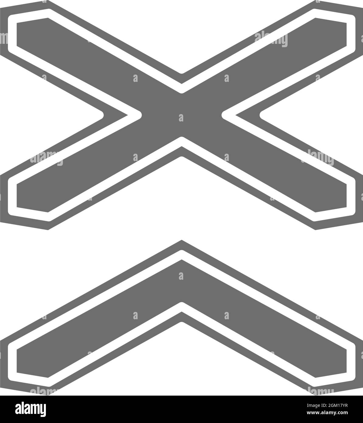 Railway warning signs Black and White Stock Photos & Images - Alamy