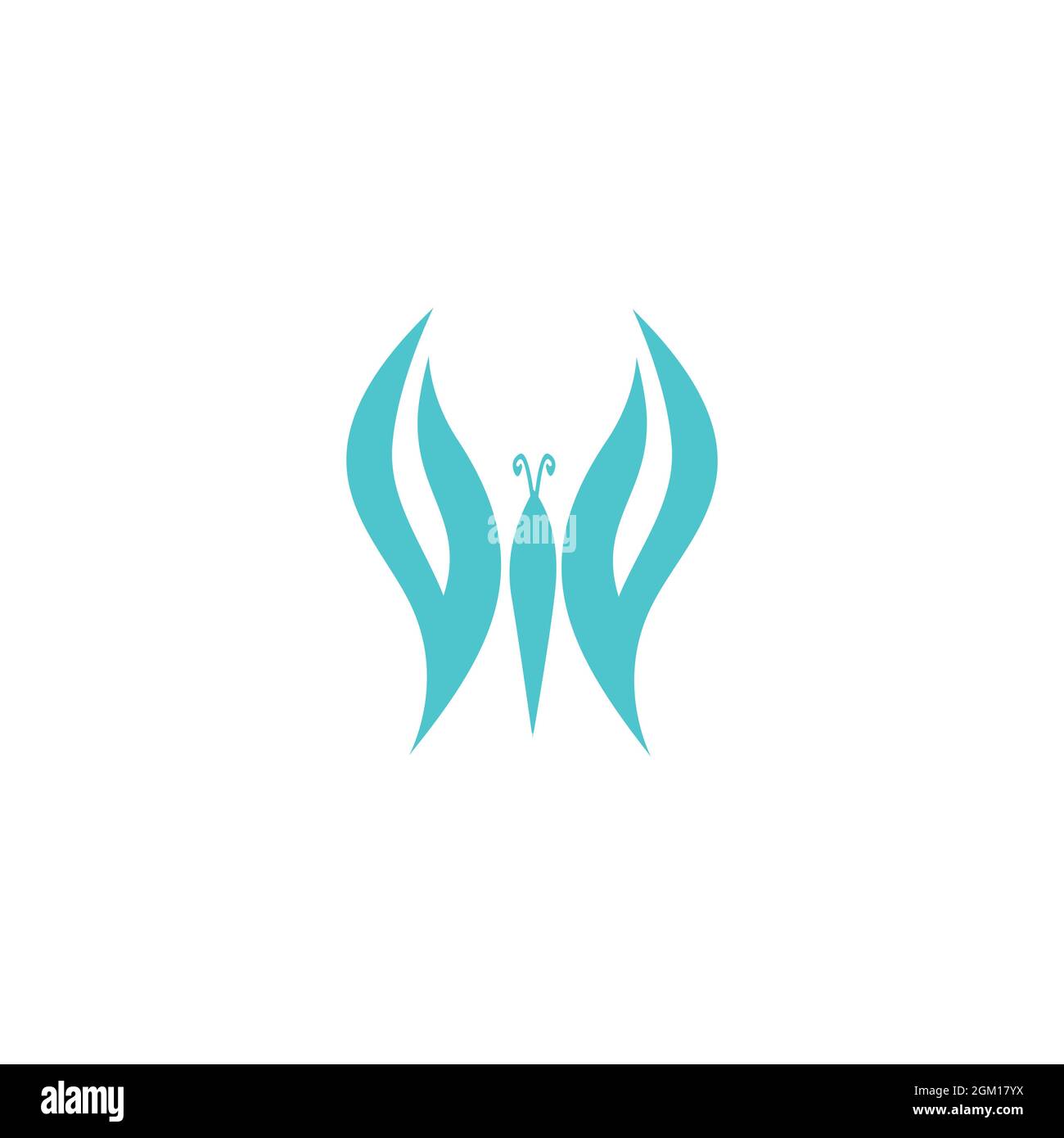 stylish butterfly letter W logo icon flat concept vector graphic design ...