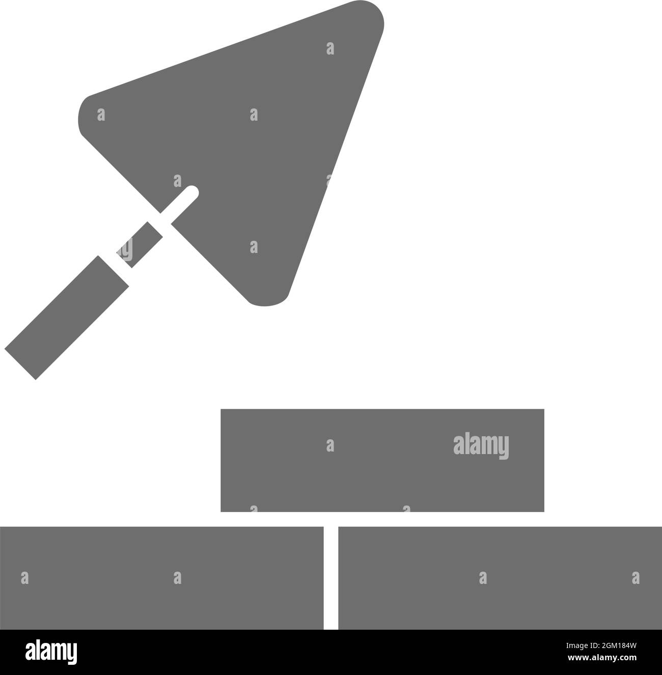 Bricks with building trowel, brickwork grey icon Stock Vector Image ... Bricks with building trowel, brickwork grey icon Stock Vector Image ...