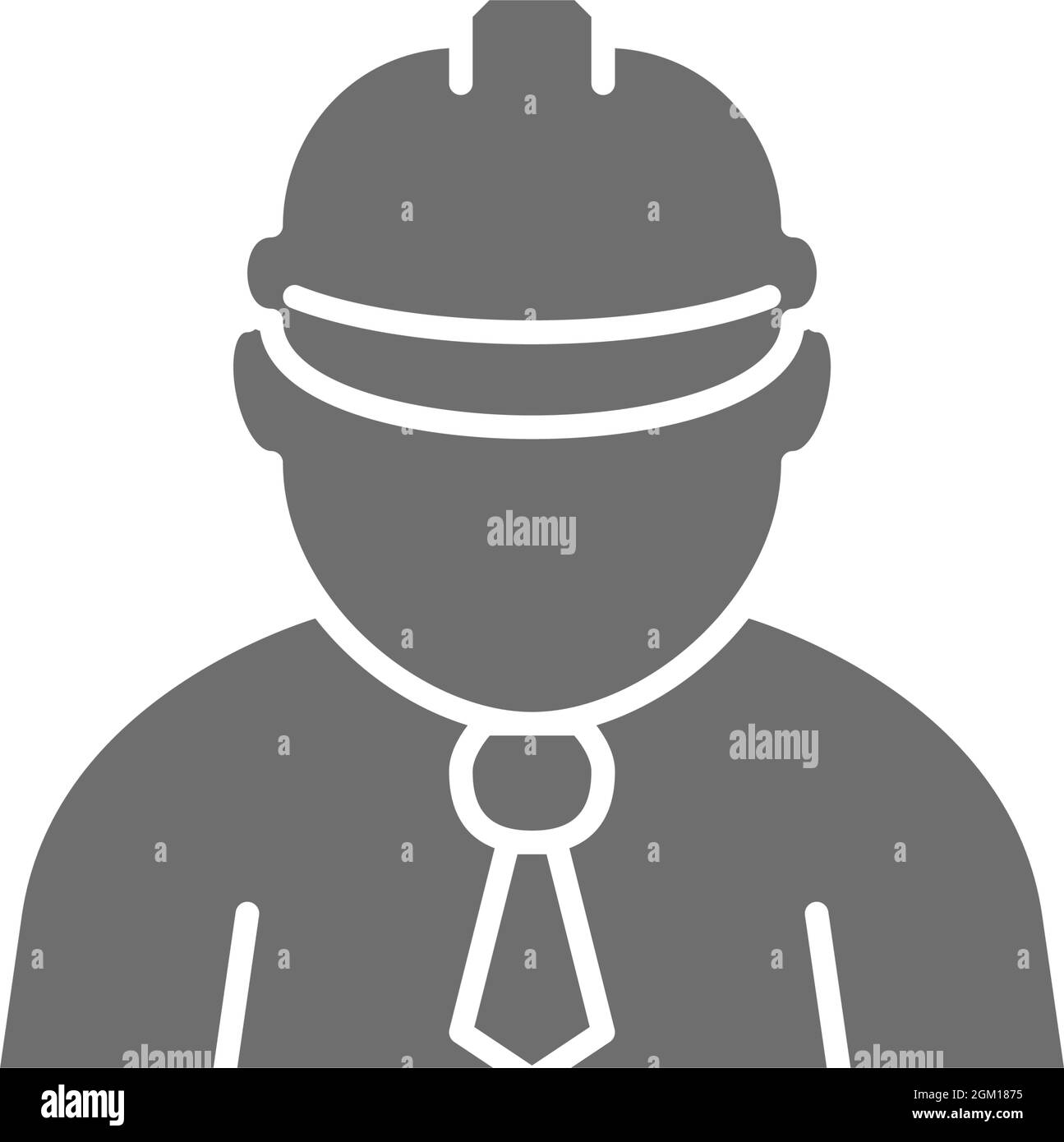 Construction worker, foreman, engineer, architect grey icon Stock ... Construction worker, foreman, engineer, architect grey icon Stock ...