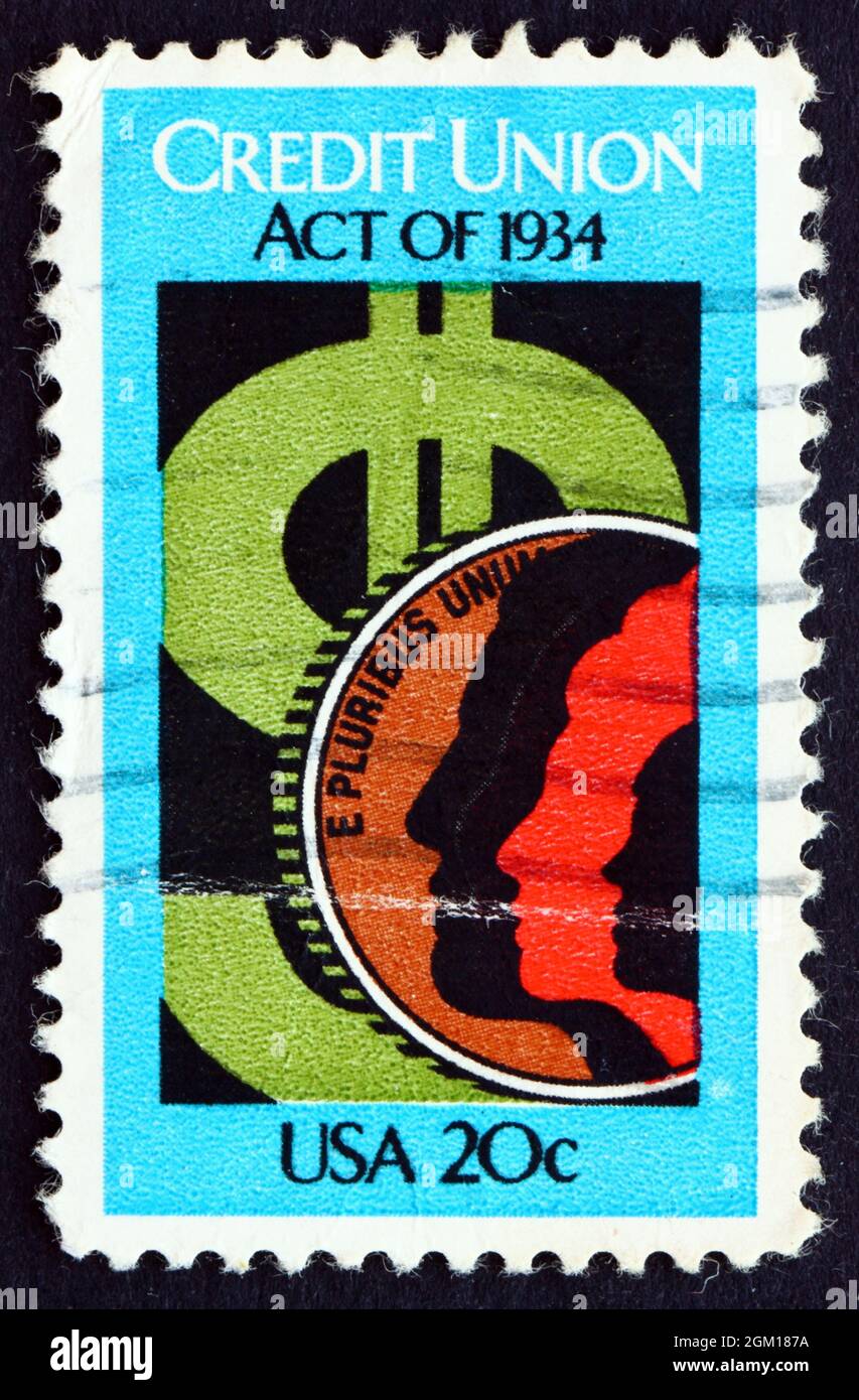UNITED STATES OF AMERICA - CIRCA 1984: a stamp printed in the USA shows ...