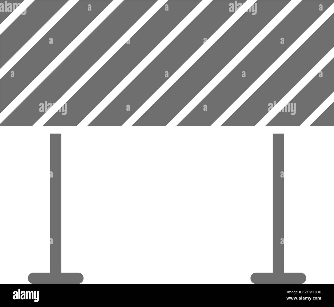 Road barrier, roadblock, borderline grey icon. Isolated on white ...