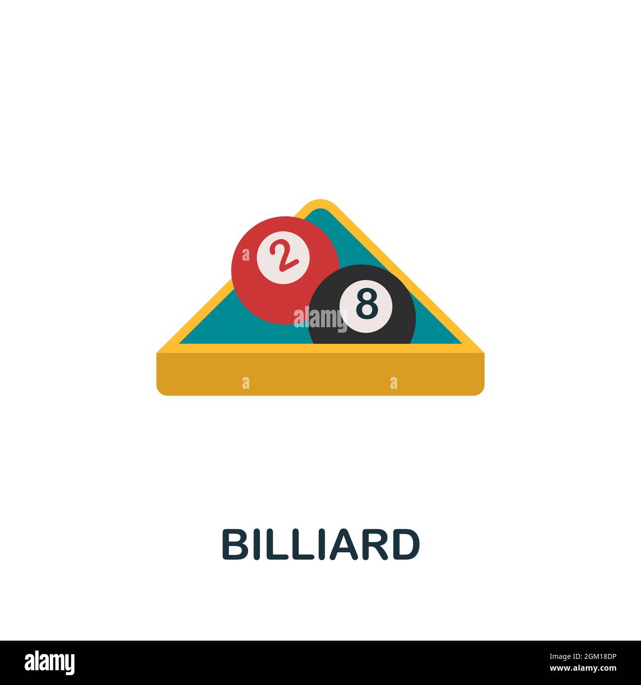 Billiard icon. Flat sign element from table games collection. Creative ...