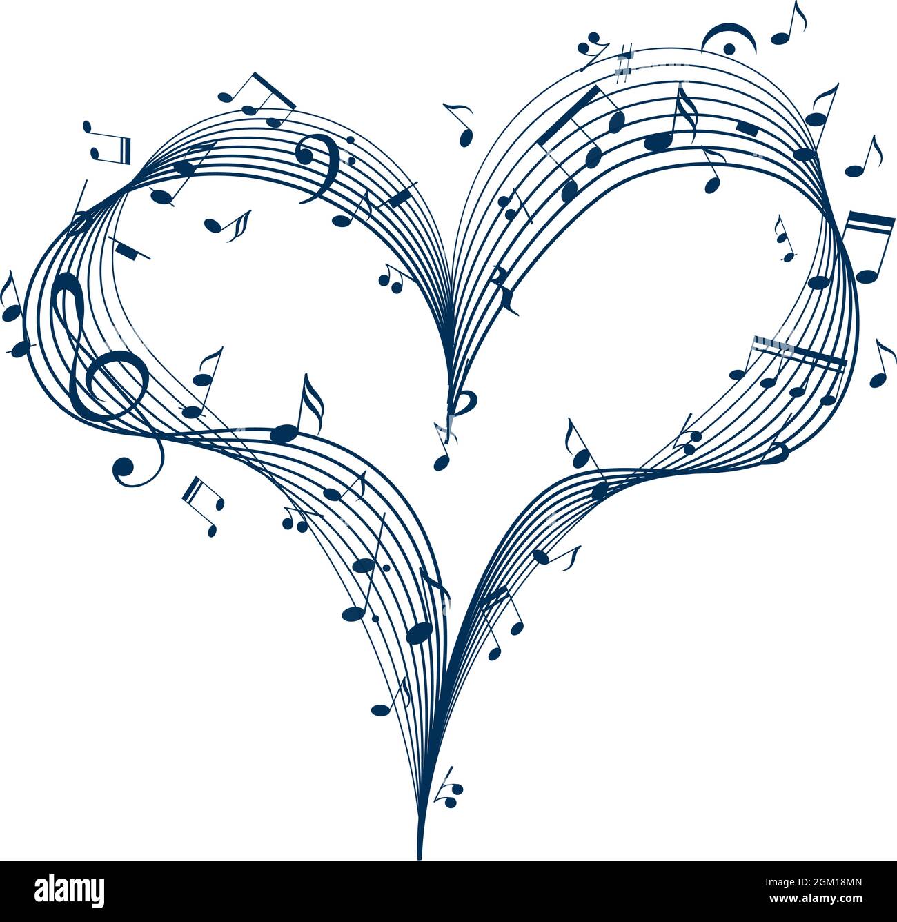 Music Note Heart Designs