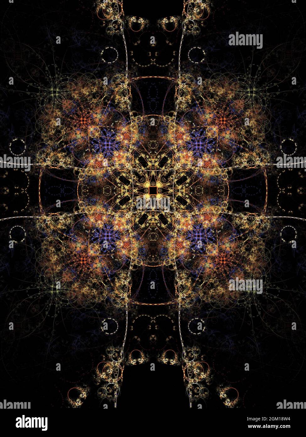 Gothic / Medieval Cross Design - Flame Fractal Stock Photo - Alamy