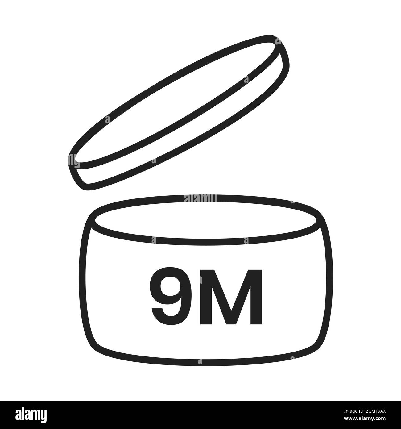 9m period after open pao icon sign flat style design vector ...