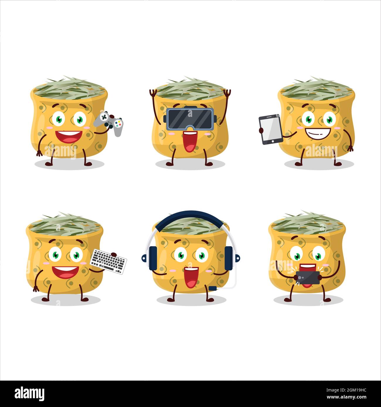 Rosemary cartoon character are playing games with various cute ...