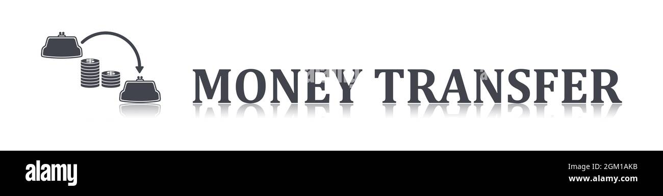 Illustration of a money transfer concept Stock Photo - Alamy