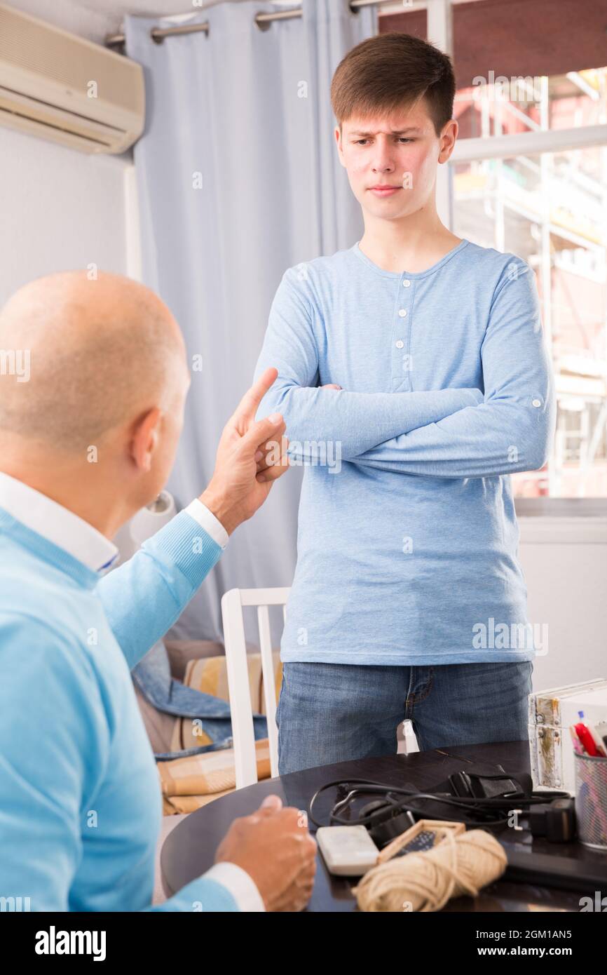 Strict father family hi-res stock photography and images - Alamy